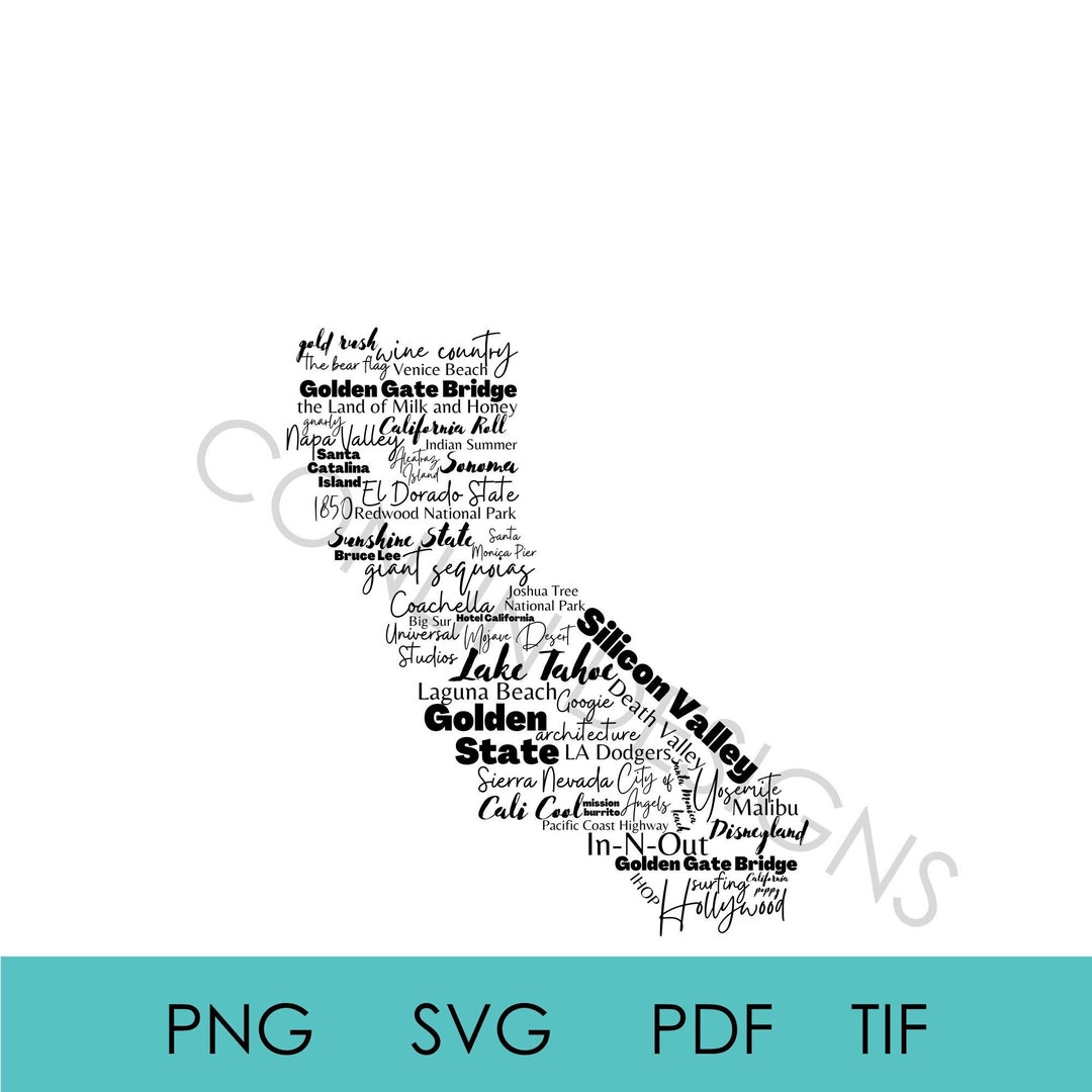 California Svg Digital Download - Etsy