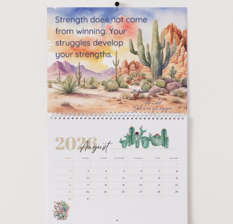 2026 Inspirational Quotes Wall Calendar - Digital Download - Etsy