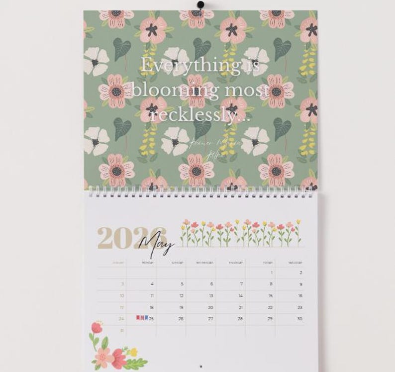 2026 Inspirational Quotes Wall Calendar - Digital Download - Etsy