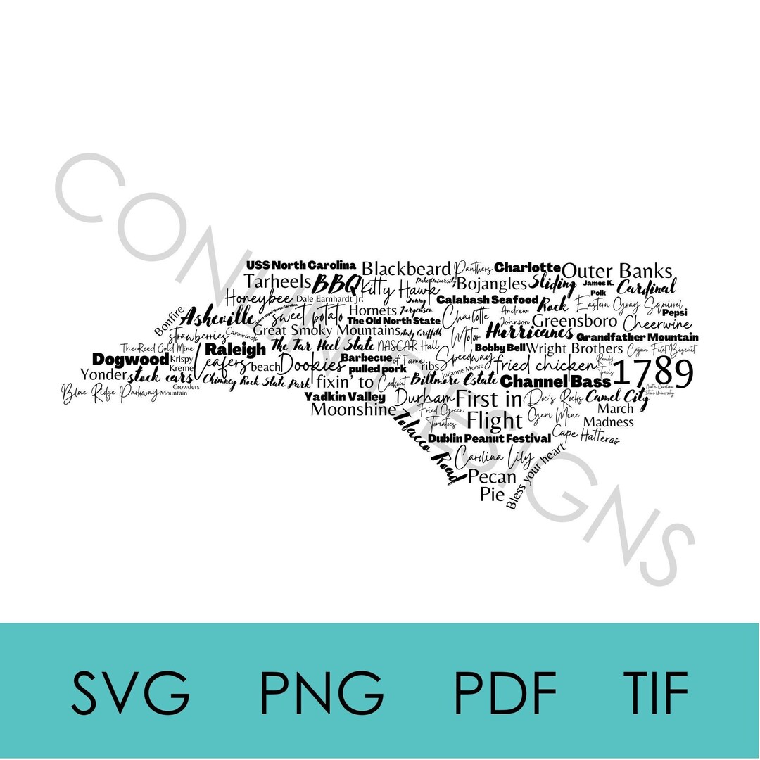North Carolina Svg Digital Download - Etsy