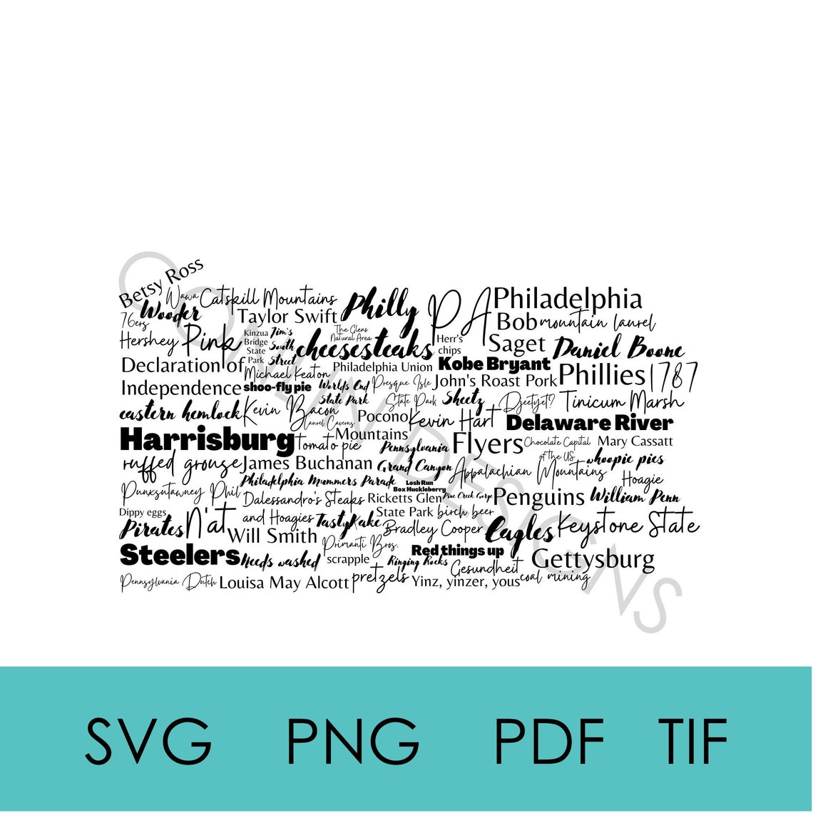 Pennsylvania Svg Digital Download - Etsy