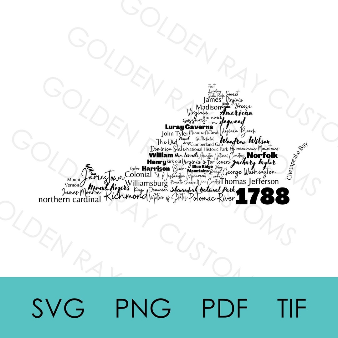 Virginia SVG Digital Download - Etsy