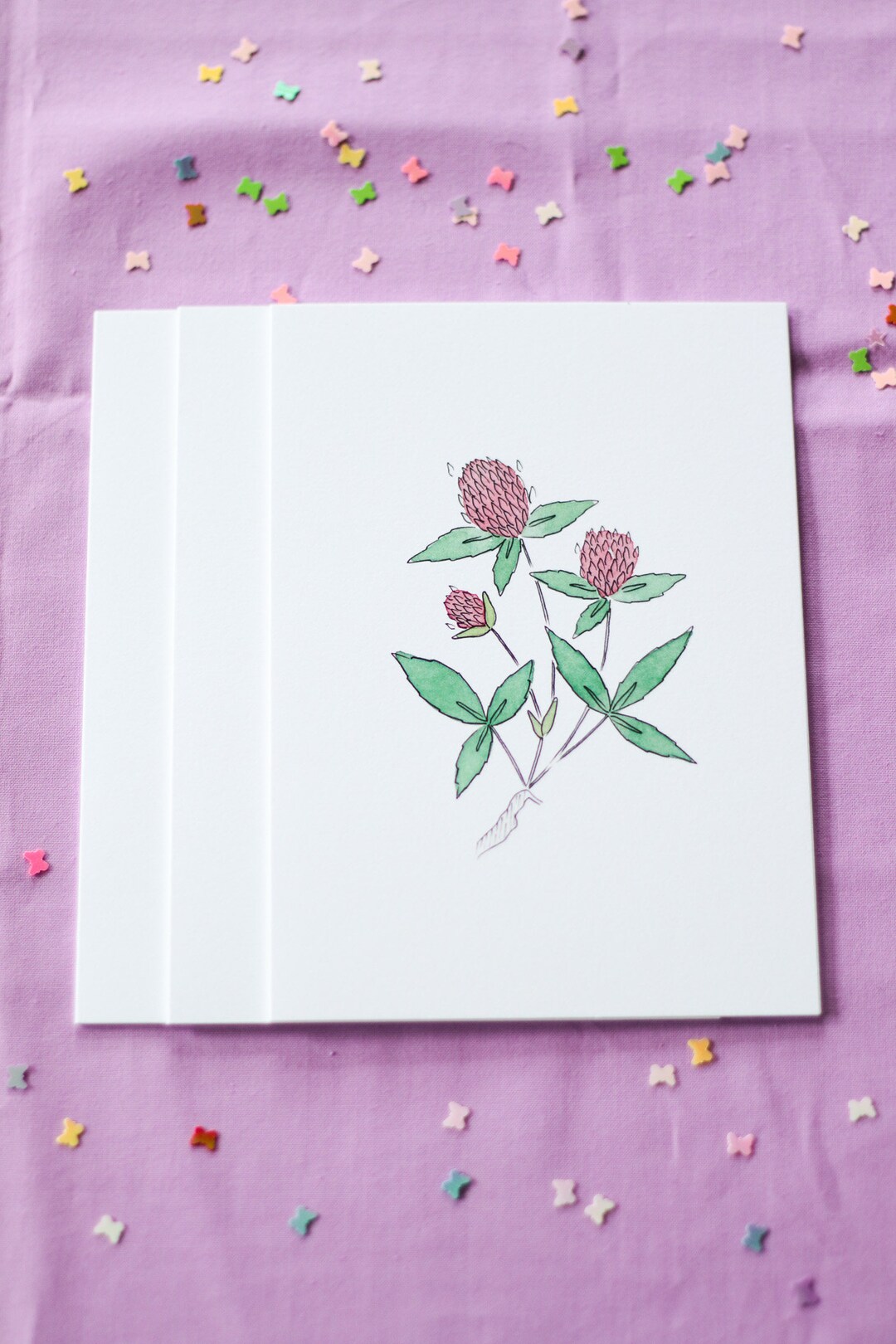 Set of 3 Greeting Cards With Summer Foraging Designs, Handmade ...