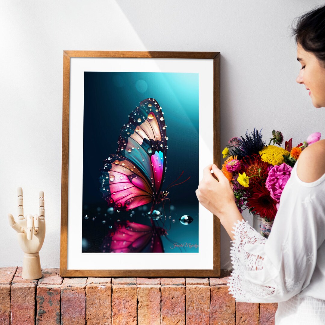 Bejeweled Butterfly Digital Art Butterfly Water Droplet Fantasy Art ...