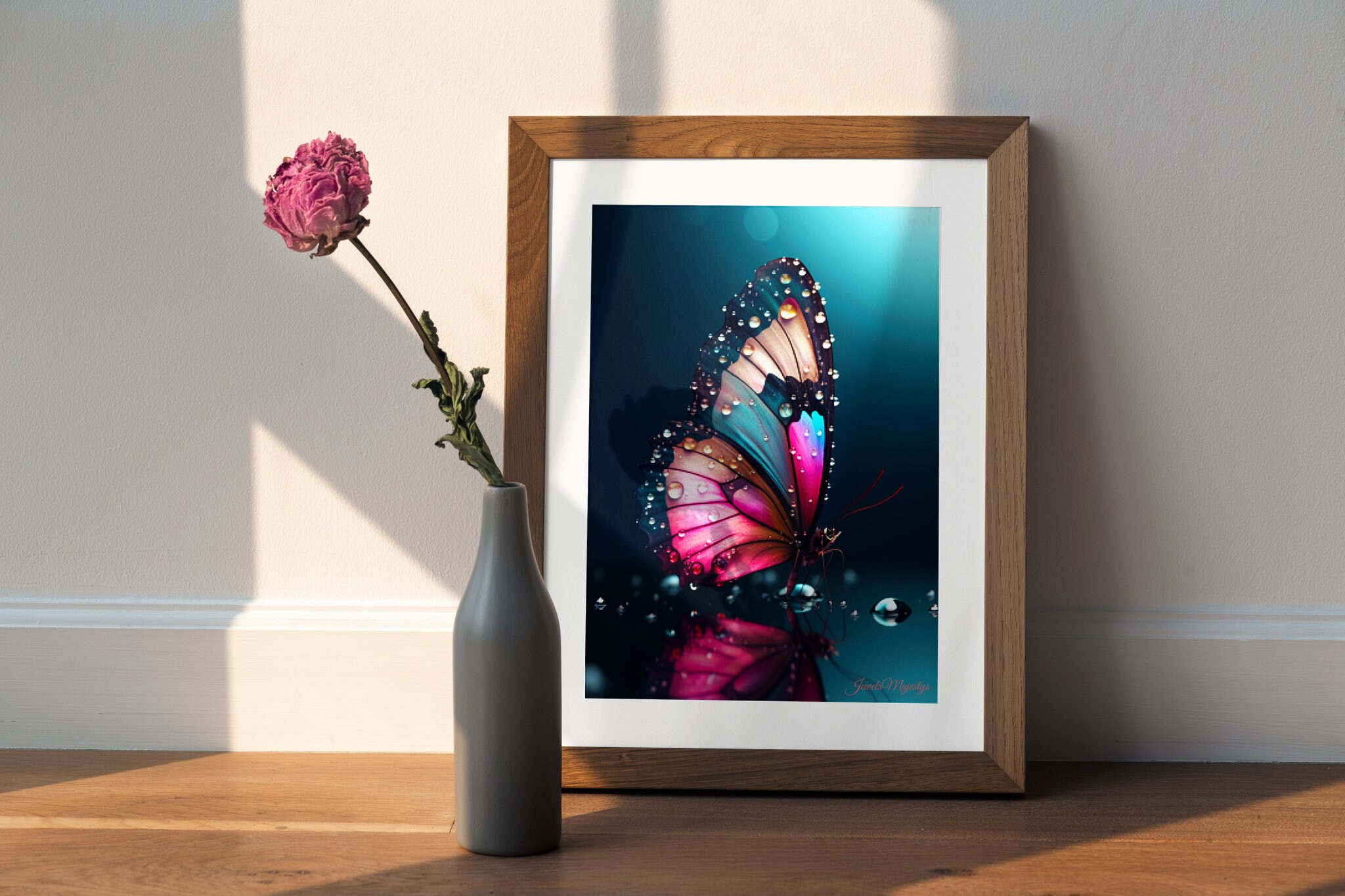 Bejeweled Butterfly Digital Art Butterfly Water Droplet Fantasy Art ...