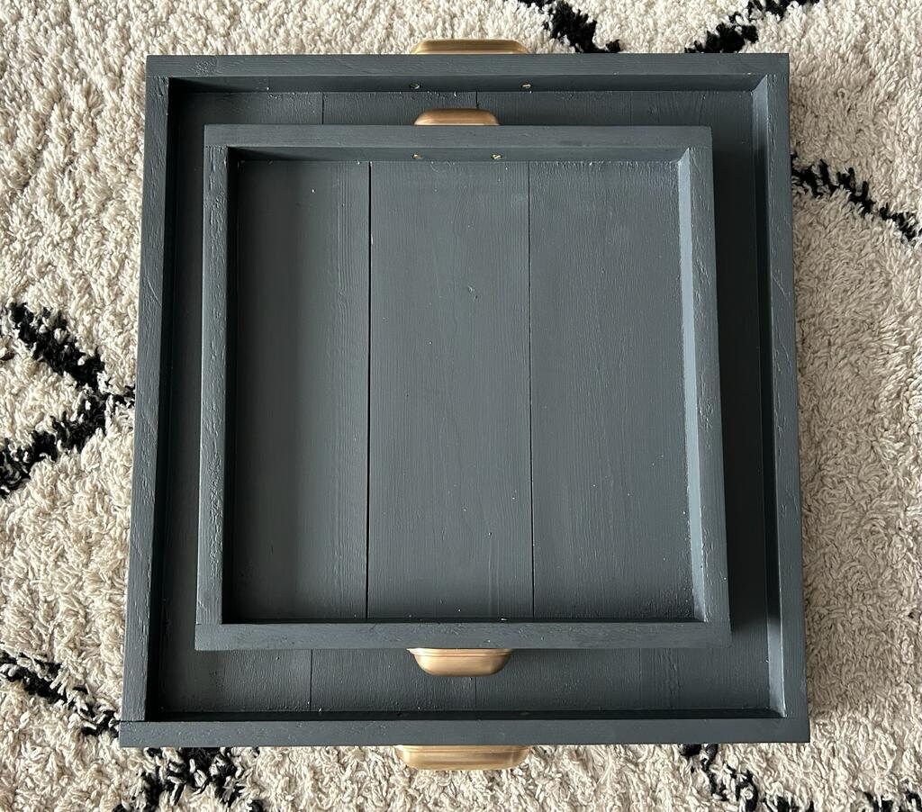 Shallow Rustic Wooden Tray - Etsy UK