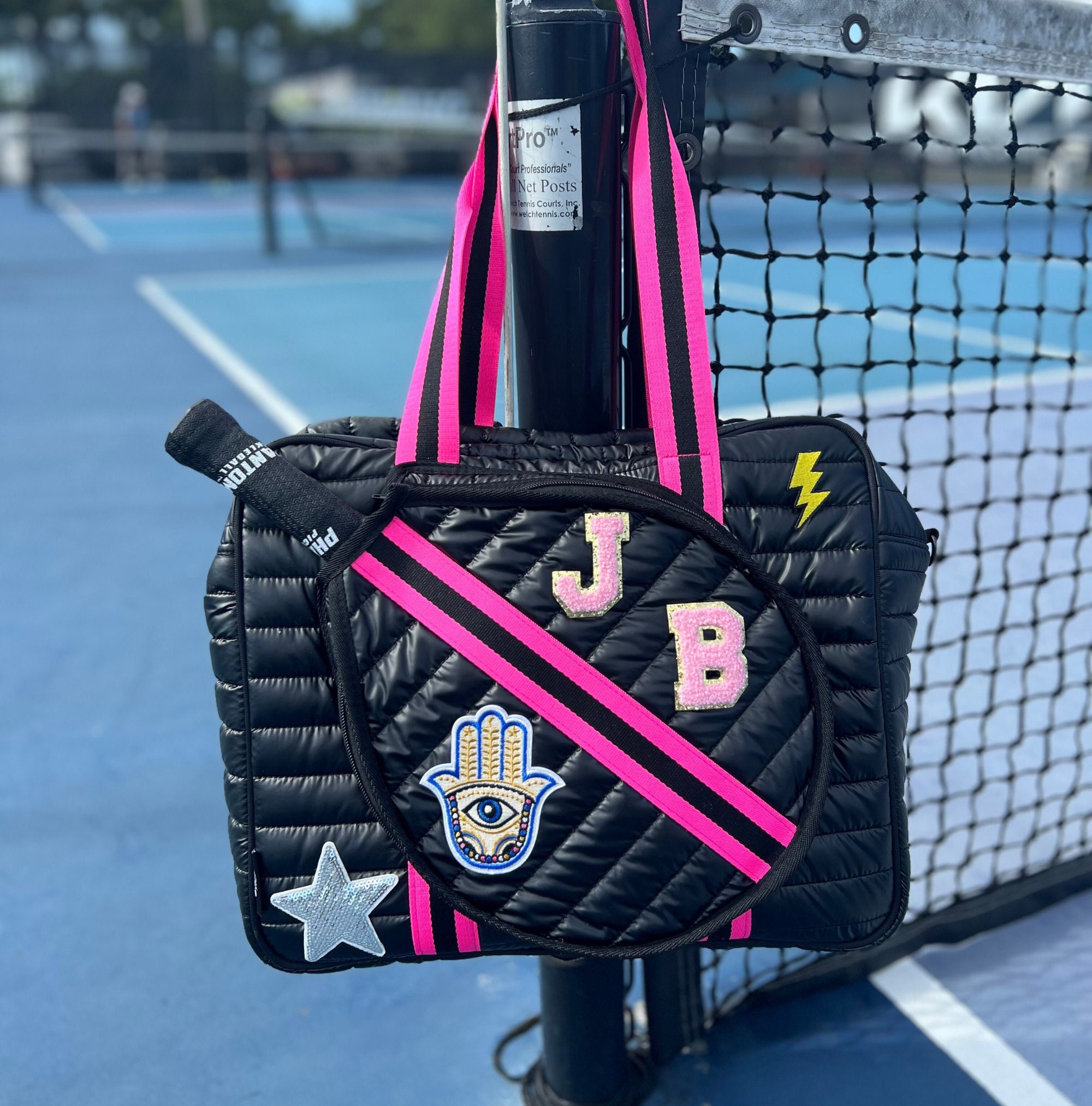 Custom Pickleball Bag, Pickleball Bag With Two Custom Letter Patches ...