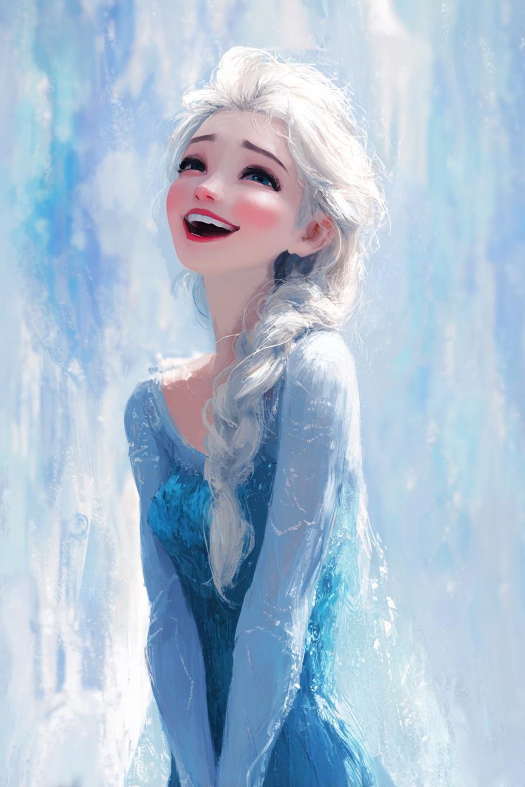 Watercolour Queen Elsa Wall Art || Digital Print, Painting, Frozen Film ...