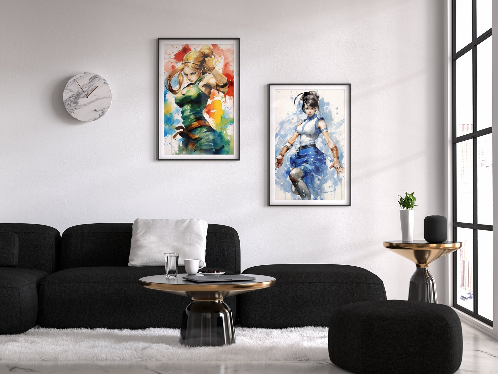 Watercolour Chun-li Wall Art || Digital Print, Painting, Street Fighter ...