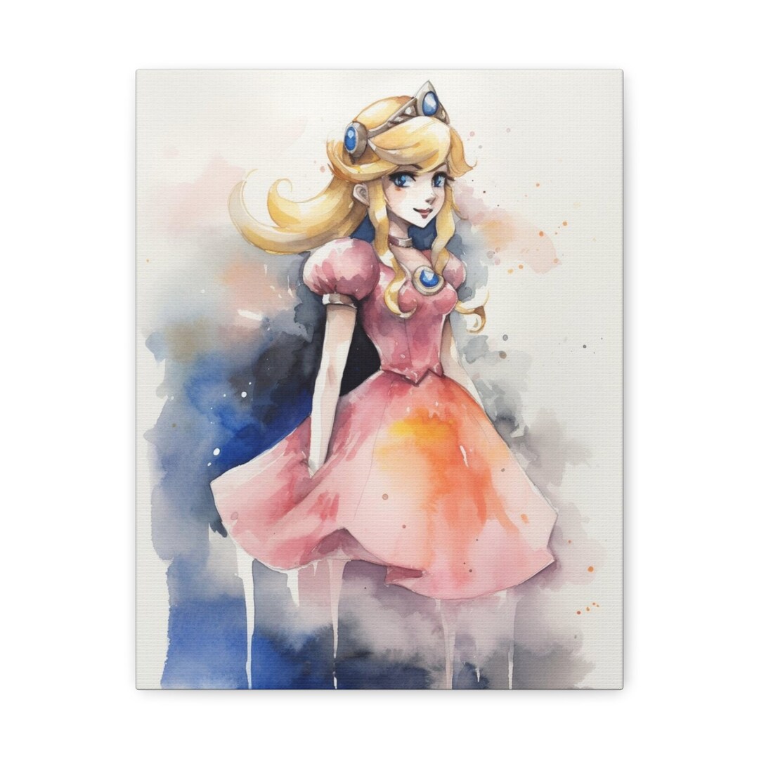 Watercolour Princess Wall Art || Canvas Print, Painting, Video Game Art ...