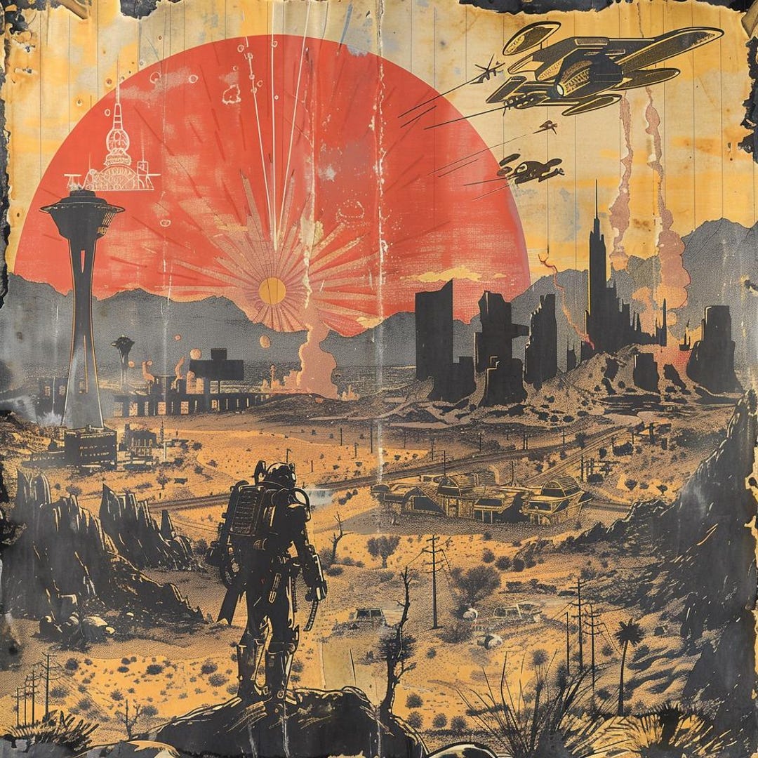 Traditional Japanese Style Fallout Wall Art || Digital Print, Painting ...