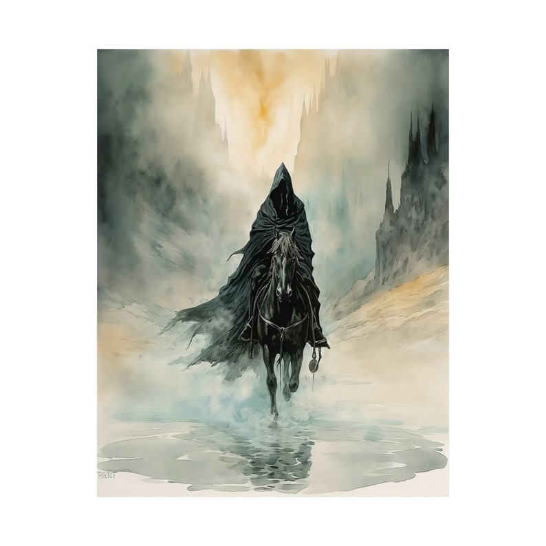 Watercolour Nazgûl Ring-wraith Wall Art Matte Poster, Painting, Lord of ...