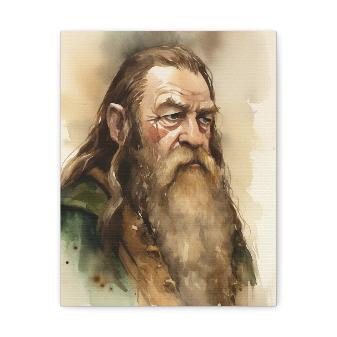Watercolour Gimli Wall Art Canvas Print Painting Lord of - Etsy