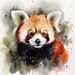 Watercolour Red Panda Wall Art || Digital Print, Painting, Wildlife ...