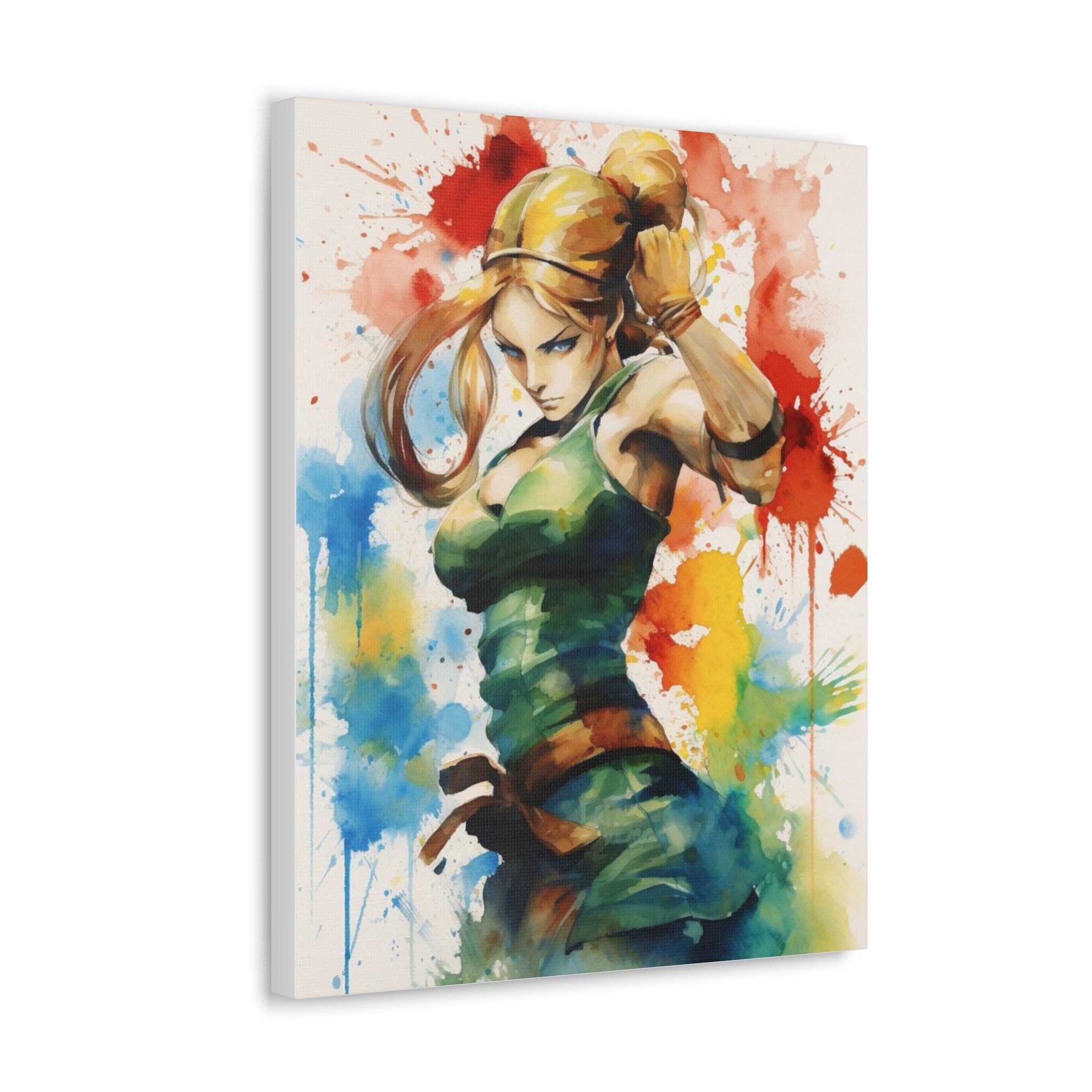 Watercolour Cammy Wall Art || Canvas Print, Painting, Street Fighter ...
