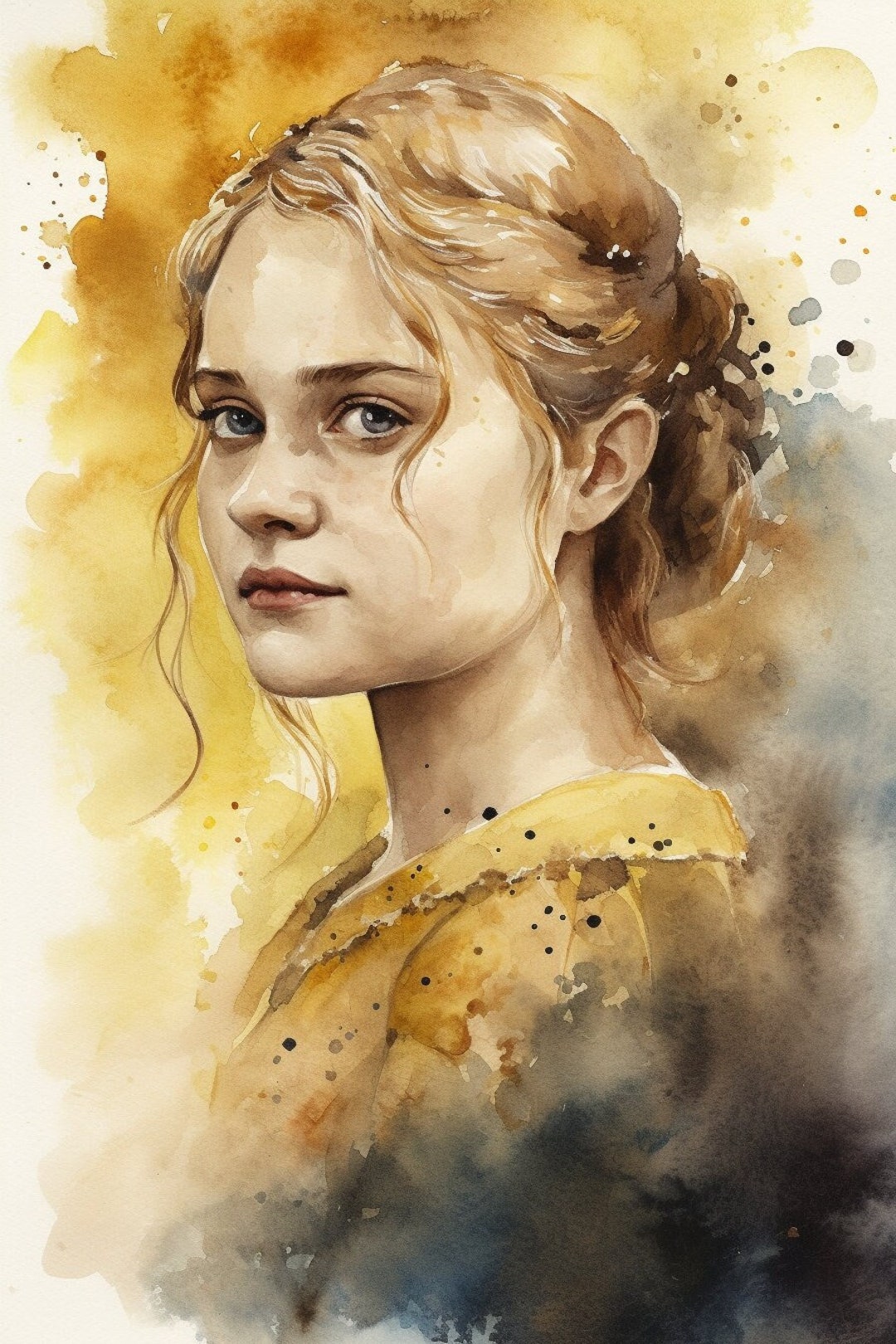 Watercolour Myrcella Baratheon Wall Art || Digital Print, Painting ...