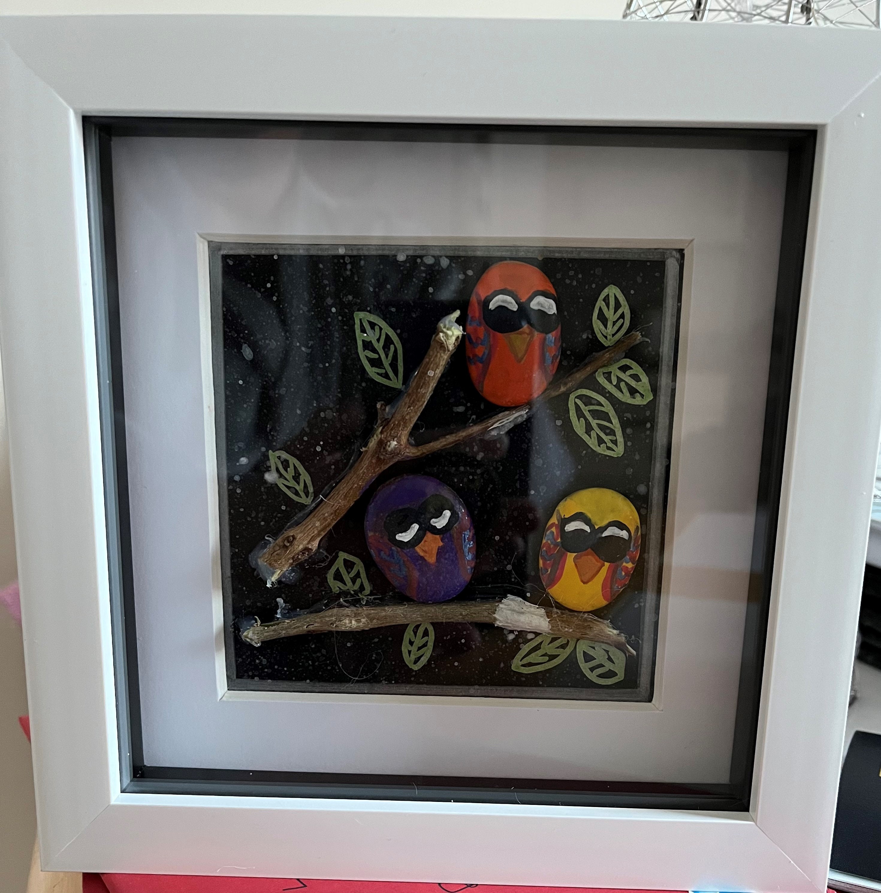 Pebble Beach Art Owl Picture - Etsy UK