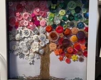 Tree Button Art - Etsy