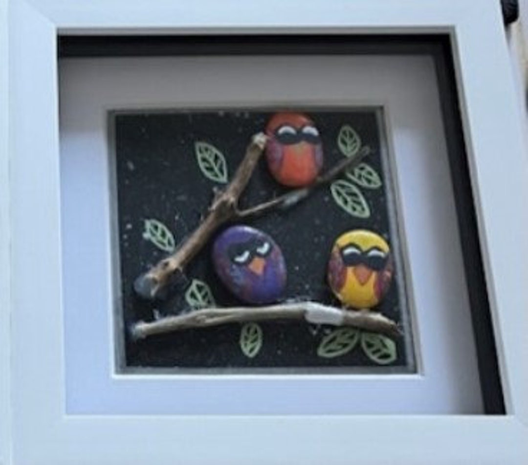 Pebble Beach Art Owl Picture - Etsy UK