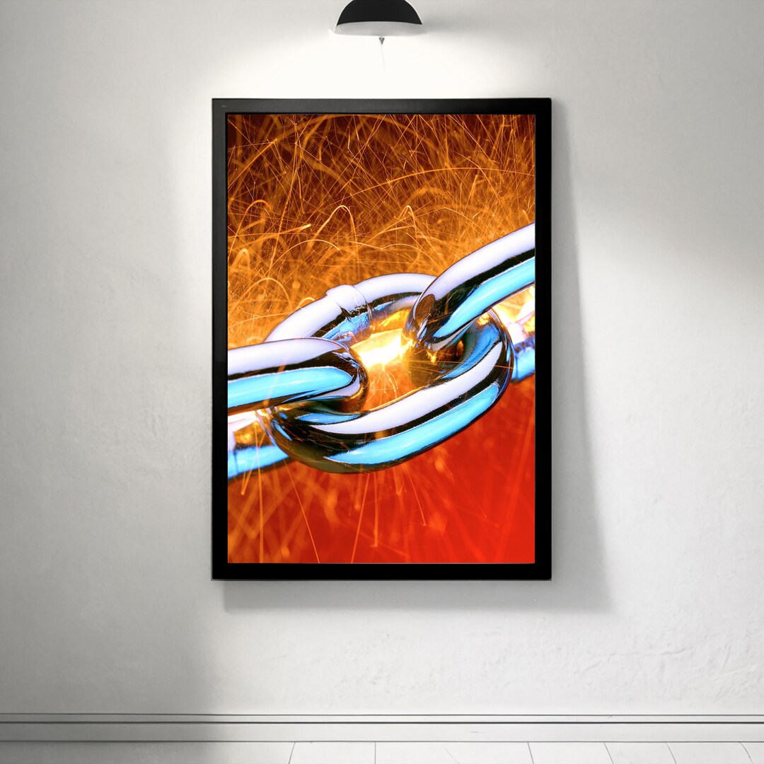 Fire Chain by Brian Twede, Printable Color Photograph, Sparks, Digital ...