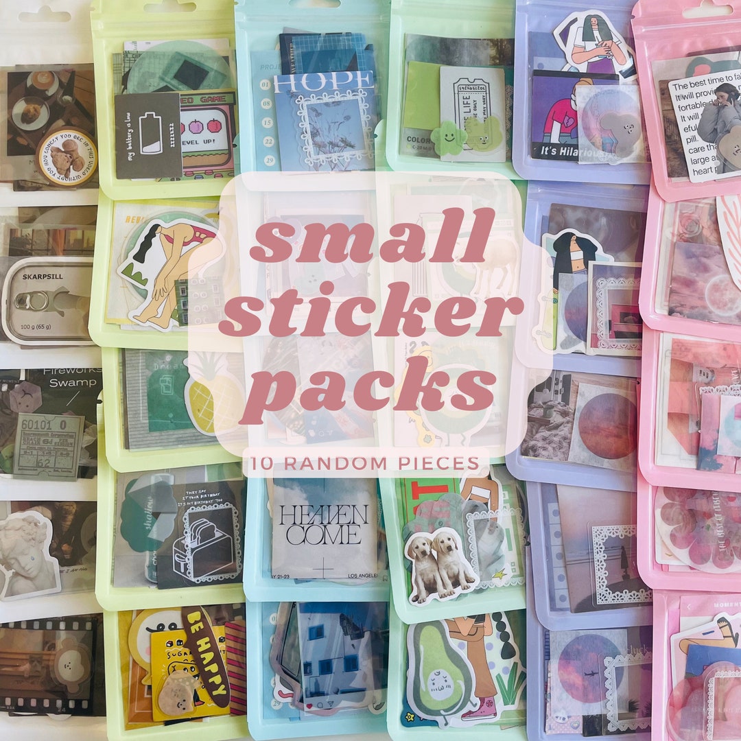 Small Sticker Pack 10 Pieces, Assorted Types - Etsy