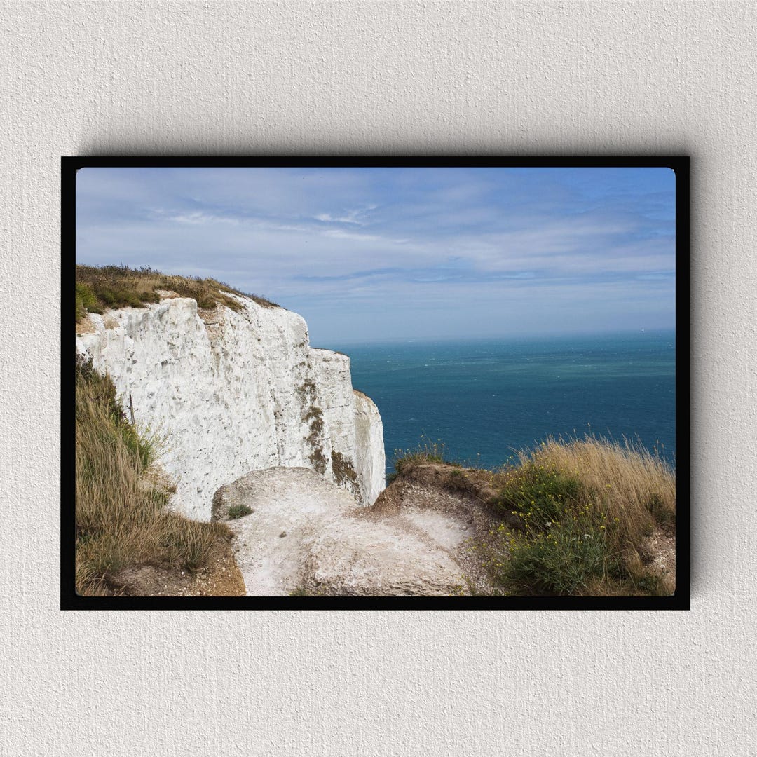 White Cliffs of Dover Digital Art Print, Coastal Decor, English Coast ...