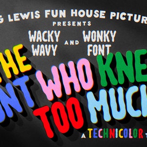 Wacky Wavy! A Wiggly Display Font - Etsy