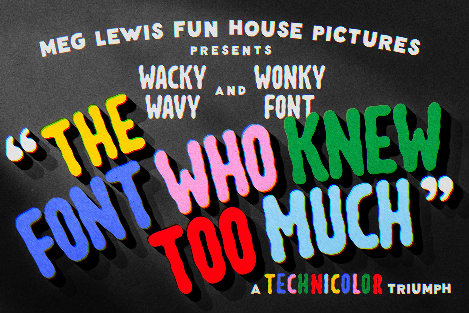 Wacky Wavy! A Wiggly Display Font - Etsy