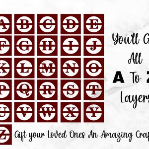 3D Monogram Shadow Box Svg, 3D Split Monogram A-Z Shadow Box Svg, 3D ...