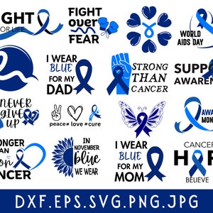 Colon Cancer Svg Bundle, Cancer Ribbon Svg, Cancer Awareness Svg, Colon ...