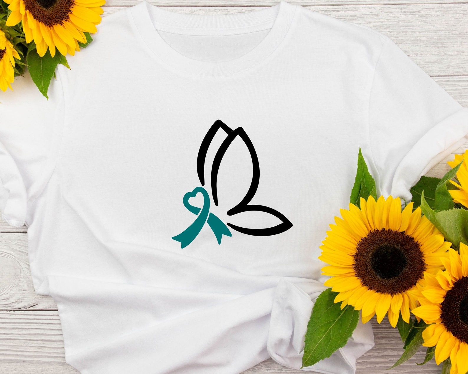 Ovarian Cancer Svg, Cancer Ribbon Svg, Cancer Awareness Svg, Teal ...
