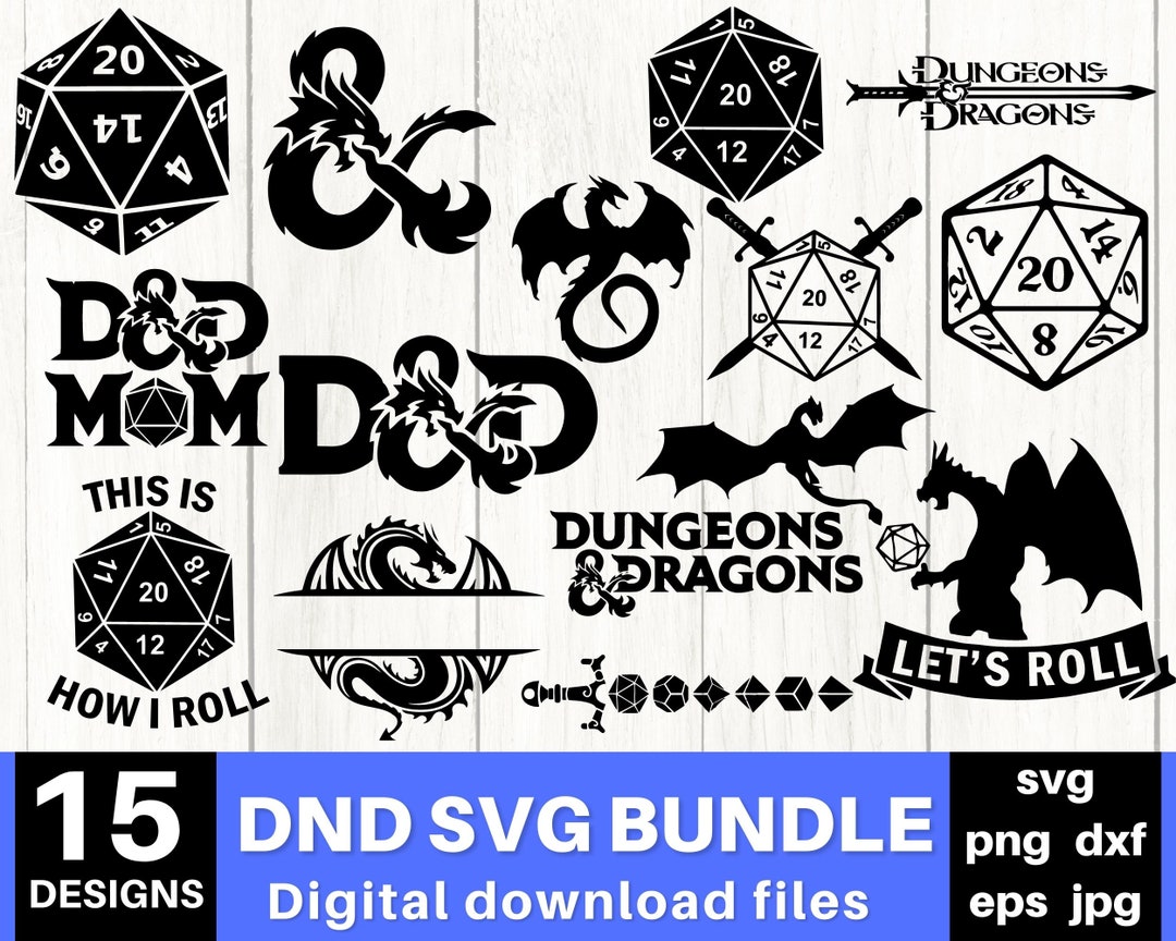 Dnd Svg Bundle, Dnd Png Bundle, Dnd Dxf Bundle, Dnd Silhouette Designs ...