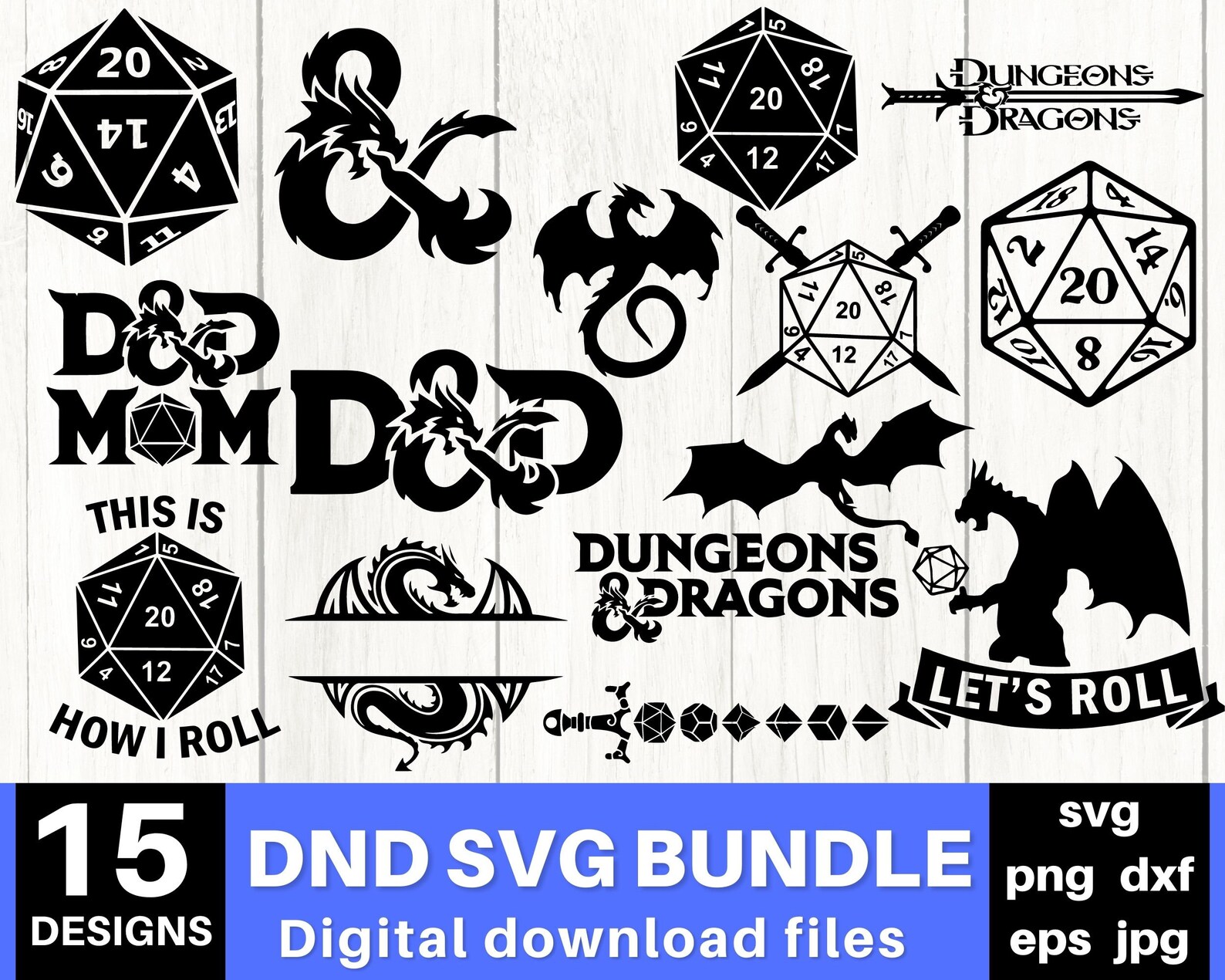 Dnd Svg Bundle Dnd Png Bundle Dnd Dxf Bundle Dnd Silhouette - Etsy UK