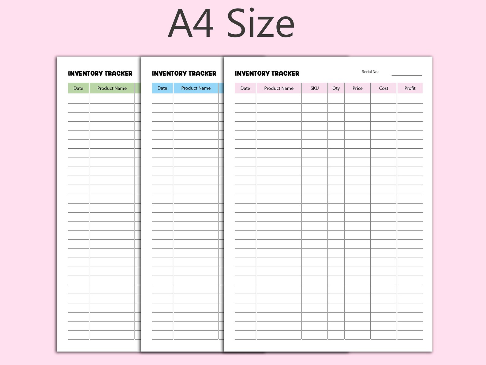 Editable Inventory Log, Inventory Tracker, Product Inventory, Inventory ...