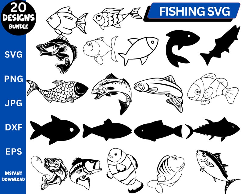 Fishing Svg, Fish Svg, Fishing Clipart, Fishing Png, Fishing Clip Art ...