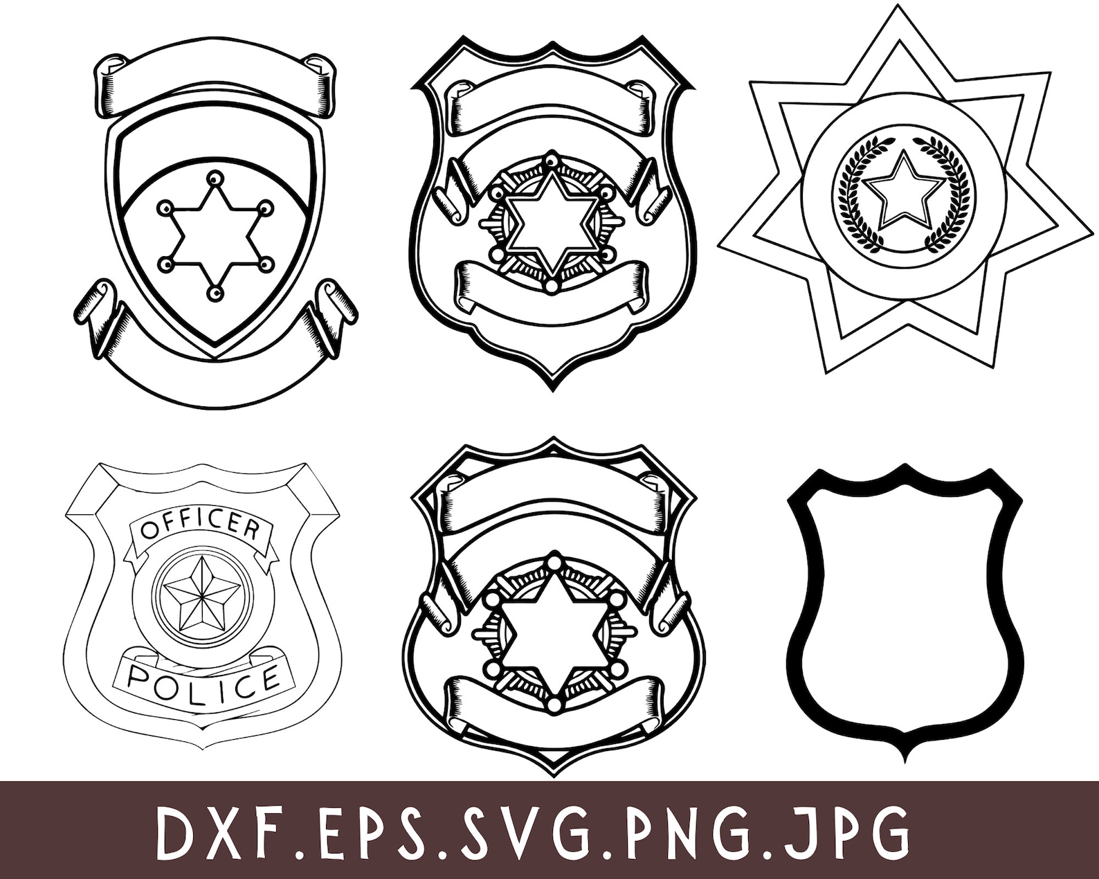Police Badge Svg Bundle, Police Badge Png, Police Badge Clipart, Police ...