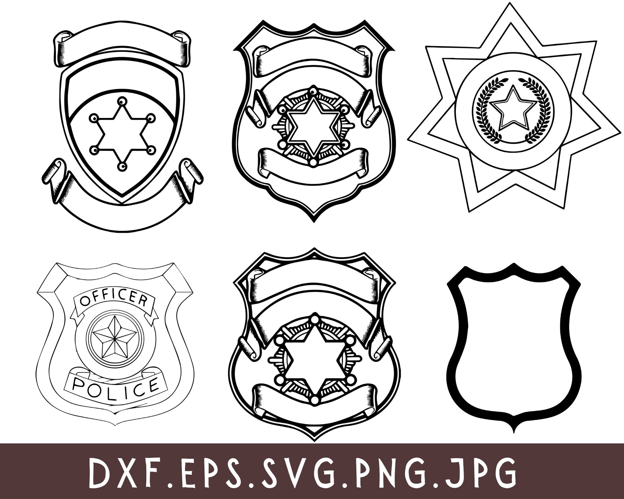 Police Badge Svg Bundle Police Badge Png Police Badge - Etsy Australia