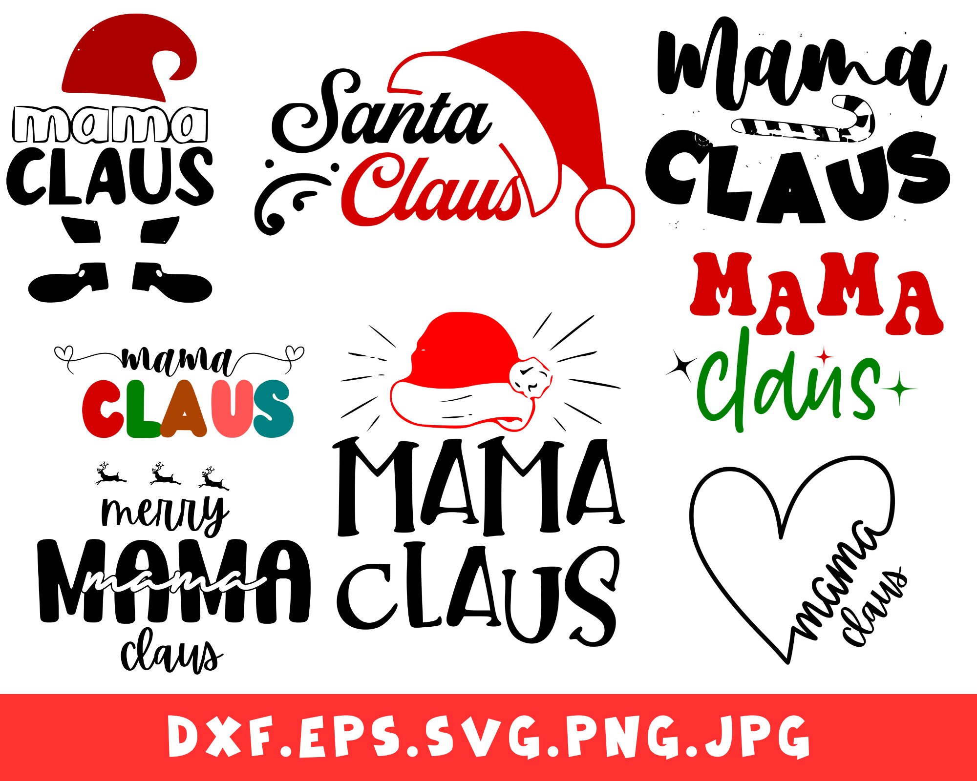 Mama Claus Svg Bundle , Mama Claus Png Bundle, Funny Svg Christmas ...