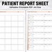 Editable and Printable Patient Report Sheet, Patient Record - Etsy