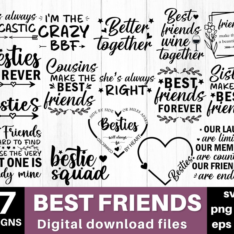 Best Friend Svg - Etsy