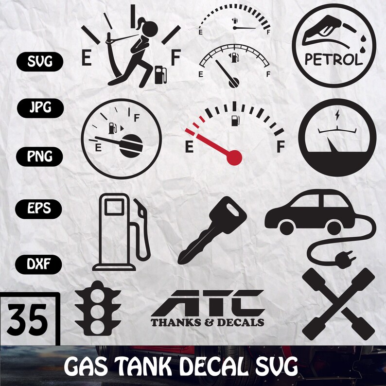 Gas Tank Decal Svg Bundle,gas Tank Decal Png,gas Tank Man Svg, Gas Tank ...