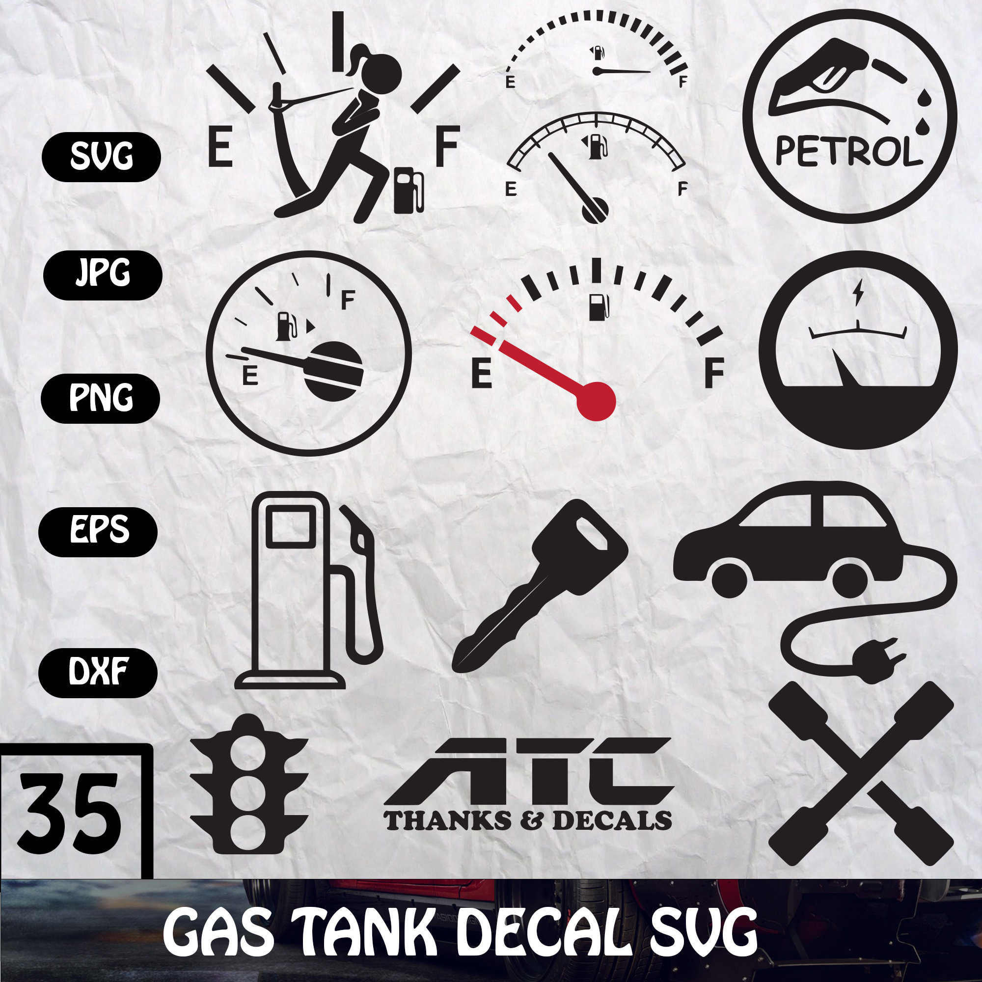 Gas Tank Decal Svg Bundle,gas Tank Decal Png,gas Tank Man Svg, Gas Tank ...