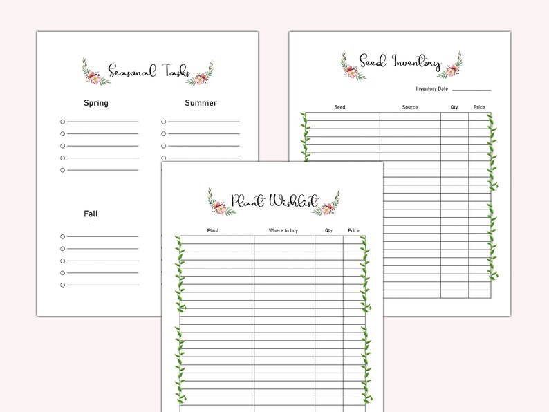 Garden Planner Printable, Garden Planner, Plant Planner, Garden Journal ...