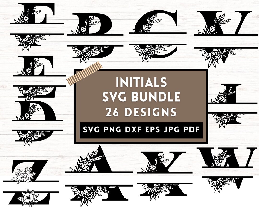 Initial Svg, Alphabet Svg, Initials Svg, Initial Clipart, Initial Dxf ...