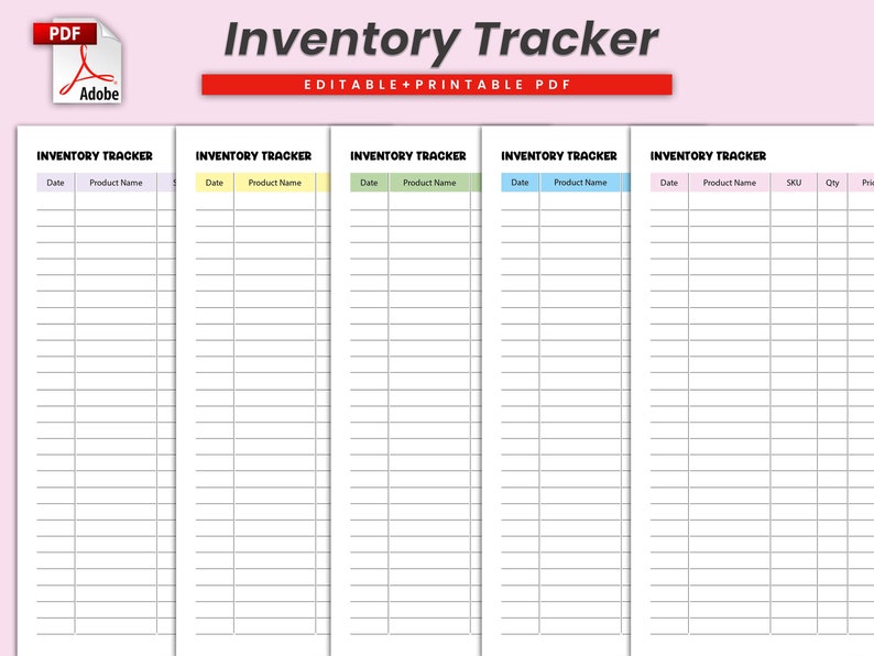 Editable Inventory Log, Inventory Tracker, Product Inventory, Inventory ...