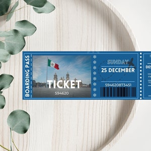 Printable Mexico Surprise Trip Ticket Template, Boarding Pass Ticket ...