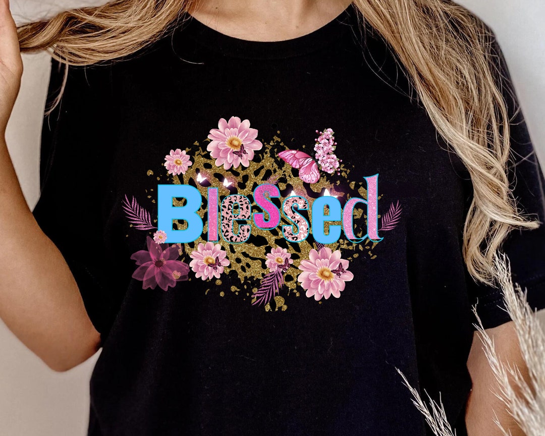 Sublimation Blessed Png Design, Flower Png, Sublimation Blessed, Flower ...