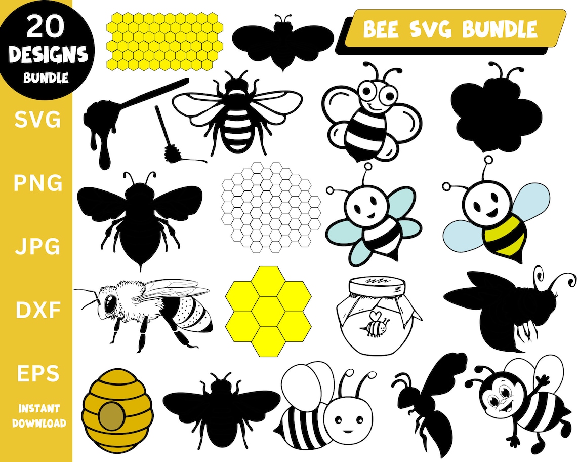 Bee Svg Honey Bee Svg Queen Bee Svg Bee Clipart Bee Png - Etsy