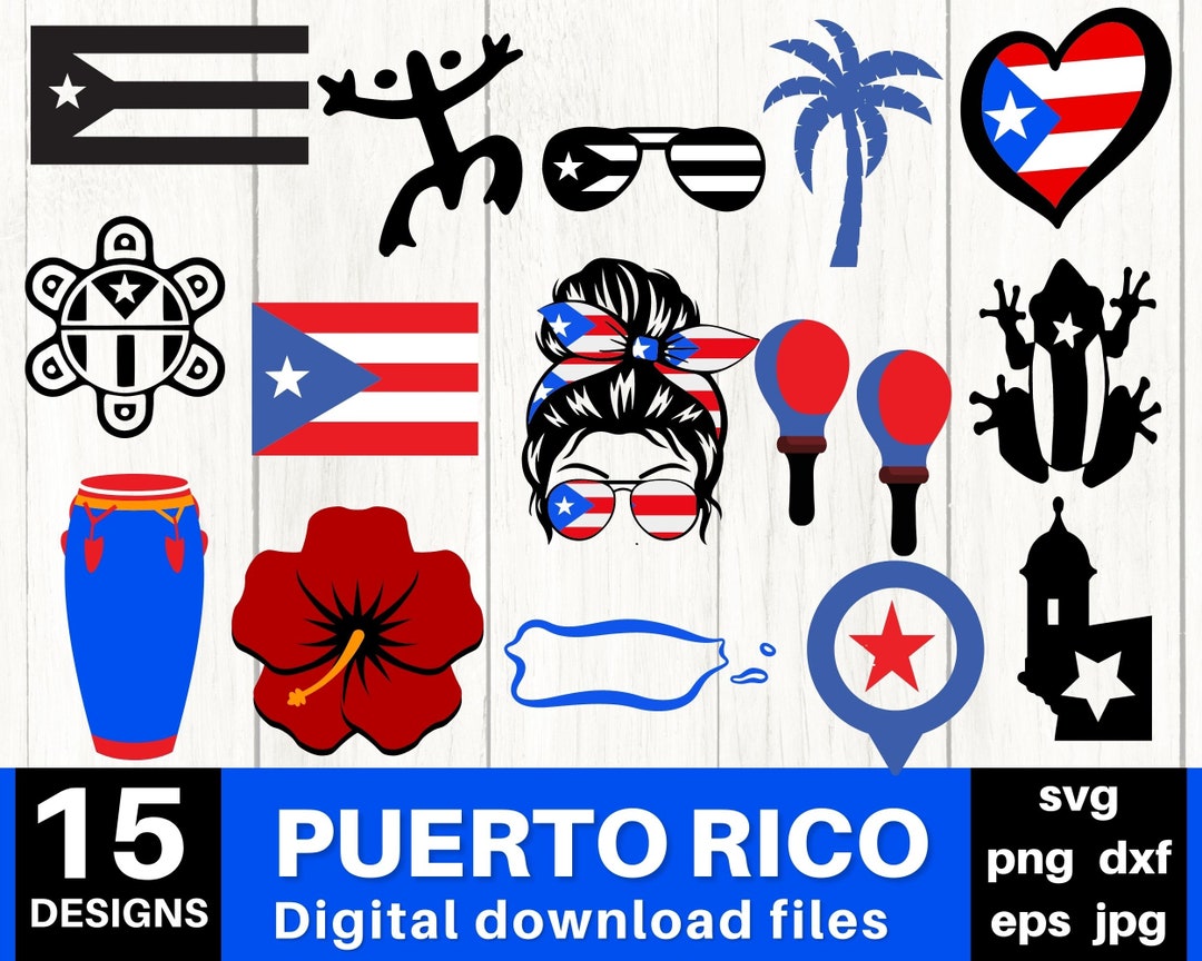 15 Designs Puerto Rico Svg Bundle, Puerto Rico Png, Puerto Rico Flag Svg, Svg Files for Cricut ...