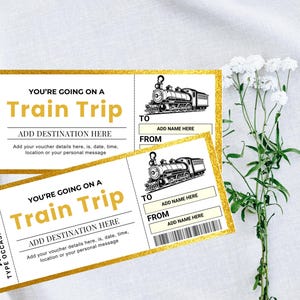 Editable Train Trip Surprise Ticket, Surprise Train Trip Ticket, Train ...